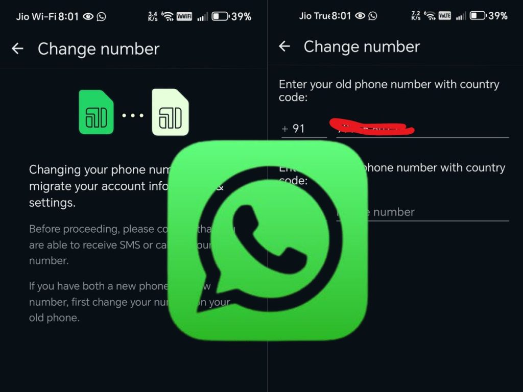 How to Change Your WhatsApp Mobile Number without losing data ...