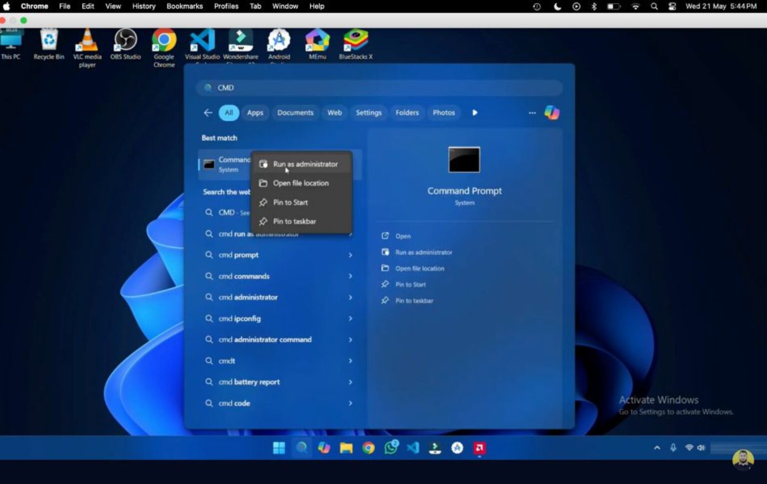 How to Run Command Prompt as Administrator on Windows 11 - GeeksDigit.Com