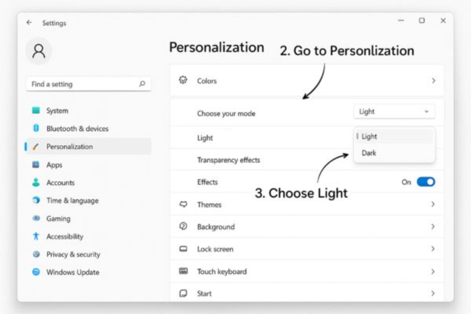 How To Enable Disable Dark Mode In Windows 11 Geeksdigit Com