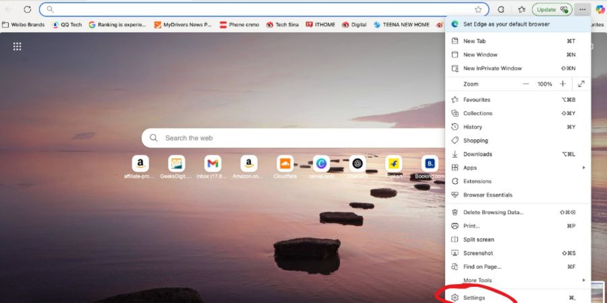 How to Find Edge Settings in Windows 11 - GeeksDigit.Com