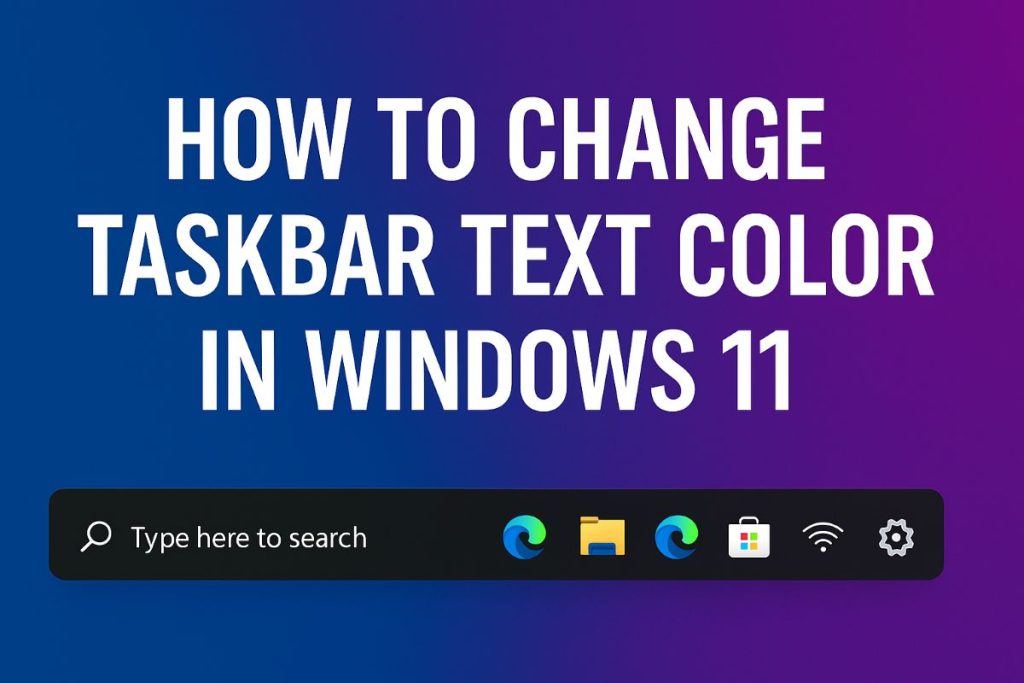How to Change Taskbar Text Color in Windows 11 - GeeksDigit.Com