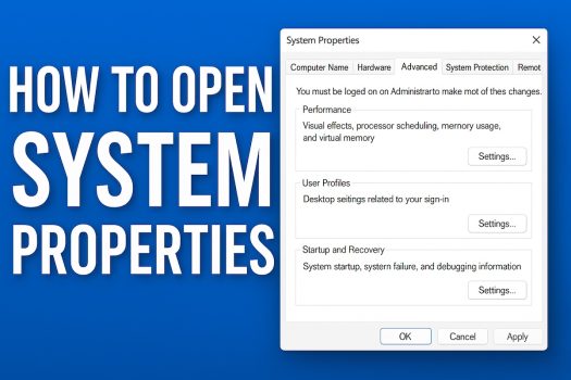 How to Open System Properties in Windows 11 - GeeksDigit.Com