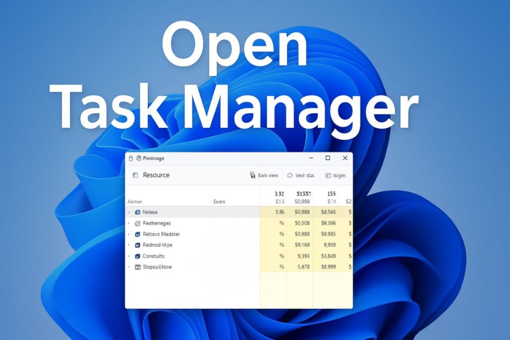 How to Open Task Manager in Windows 11 (Easy & Quick) - GeeksDigit.Com